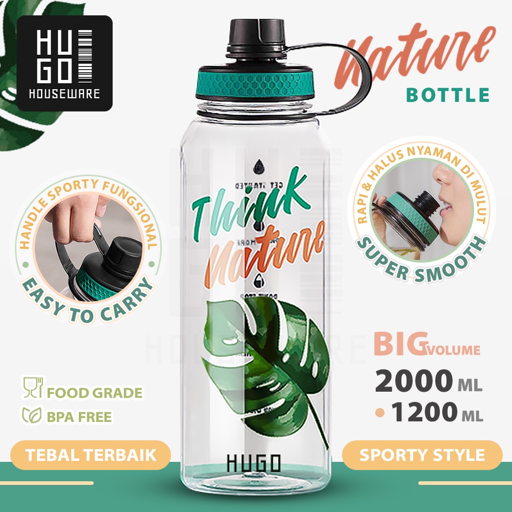 Jual HUGO Botol Minum Besar Jumbo Sporty Nature Bottle Tempat Air Minum ...