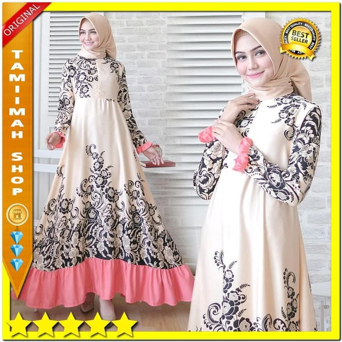 Jual Gamis Syari Casela Maxi 4 Warna ( Foto Asli ) Bahan Terbaik ...