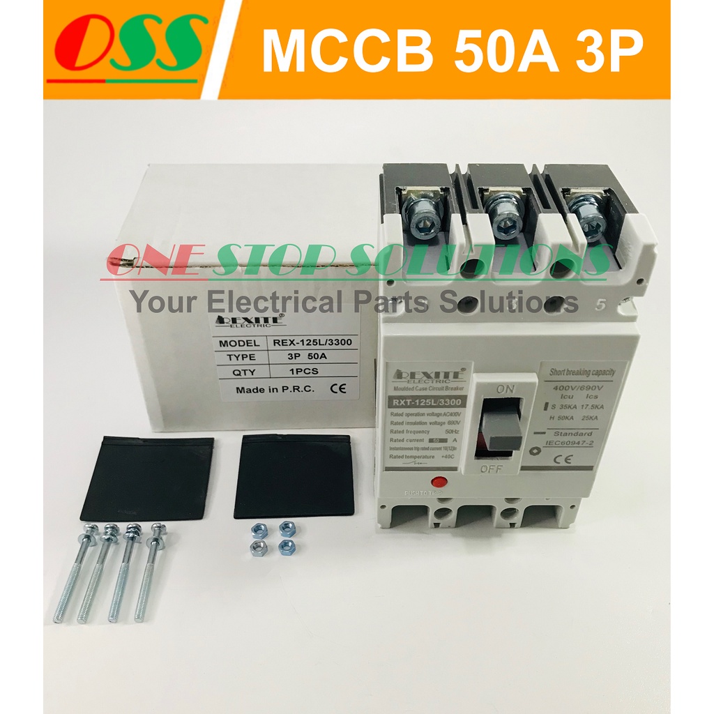 Jual MCCB MCB UNIV ELECTRICAL UNV-63L / 3300 50A 50 AMPERE 3P 3 POLE ...