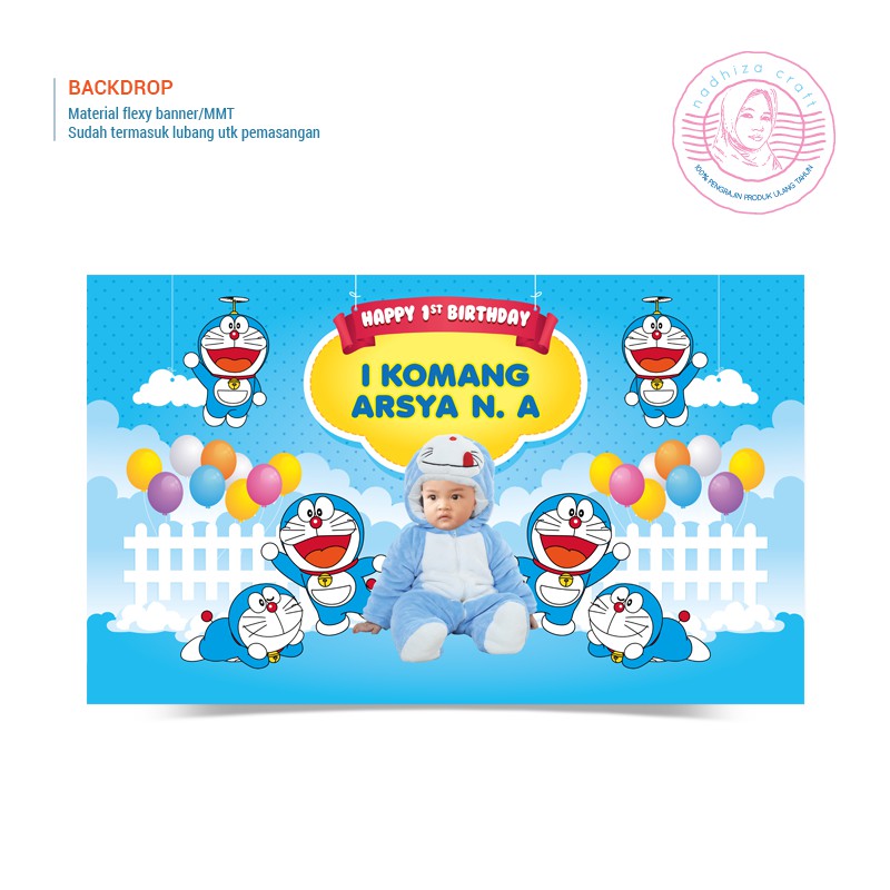 Jual DORAEMON BACKDROP BANNER ULTAH DORAEMON | Shopee Indonesia