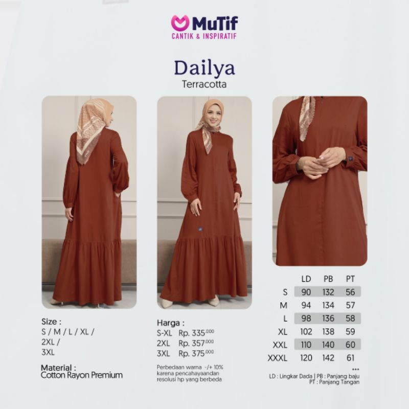 Jual RAYON PREMIUM DAILYA SERIES TERACOTA, MAROON DAN BLACK | Shopee ...