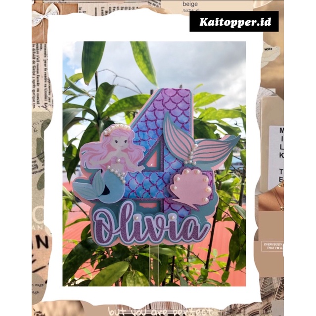 Jual MERMAID 3D CAKE TOPPER | Shopee Indonesia