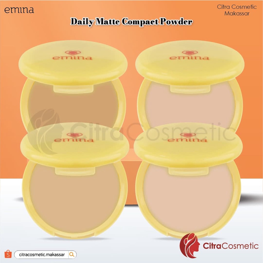 Jual ️CitraCosmetic ️ Emina Daily Matte Compact Powder Series | Shopee ...