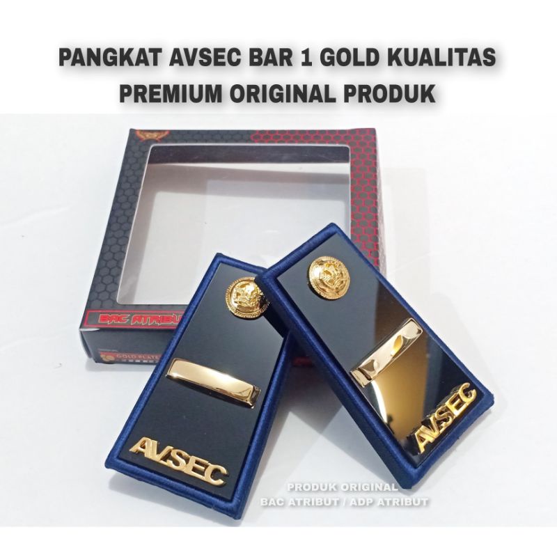 Jual Pangkat Avsec Bar 1 kuning Emas | Shopee Indonesia