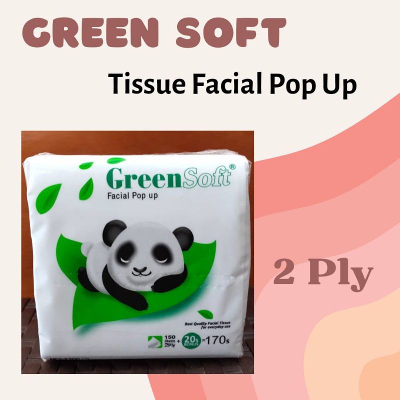 Jual Tissue Green Facial Pop Up / Tissue Green Pop Up / Tissue Green ...