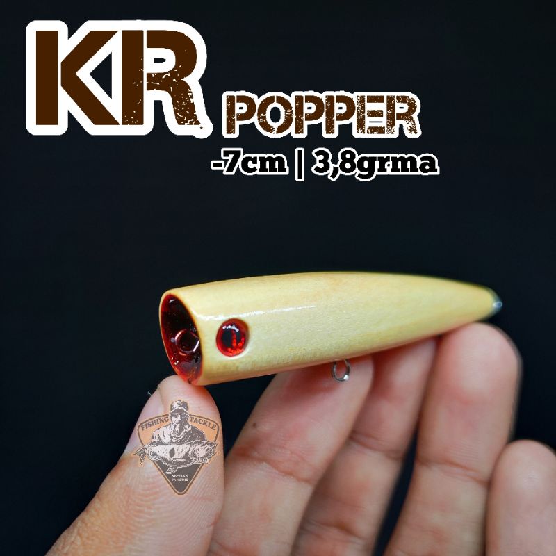 Jual Lure Popper Kr 7cm Natural Kayu Umpan Casting | Shopee Indonesia