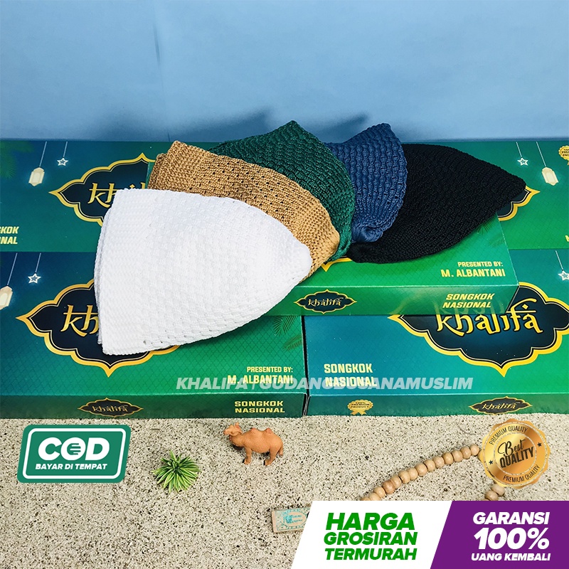 Jual Peci Rajut Kopiah Haji Premium Ekspor Timur Tengah Hitam Songkok Nanas Kopyah Putih Dewasa ...