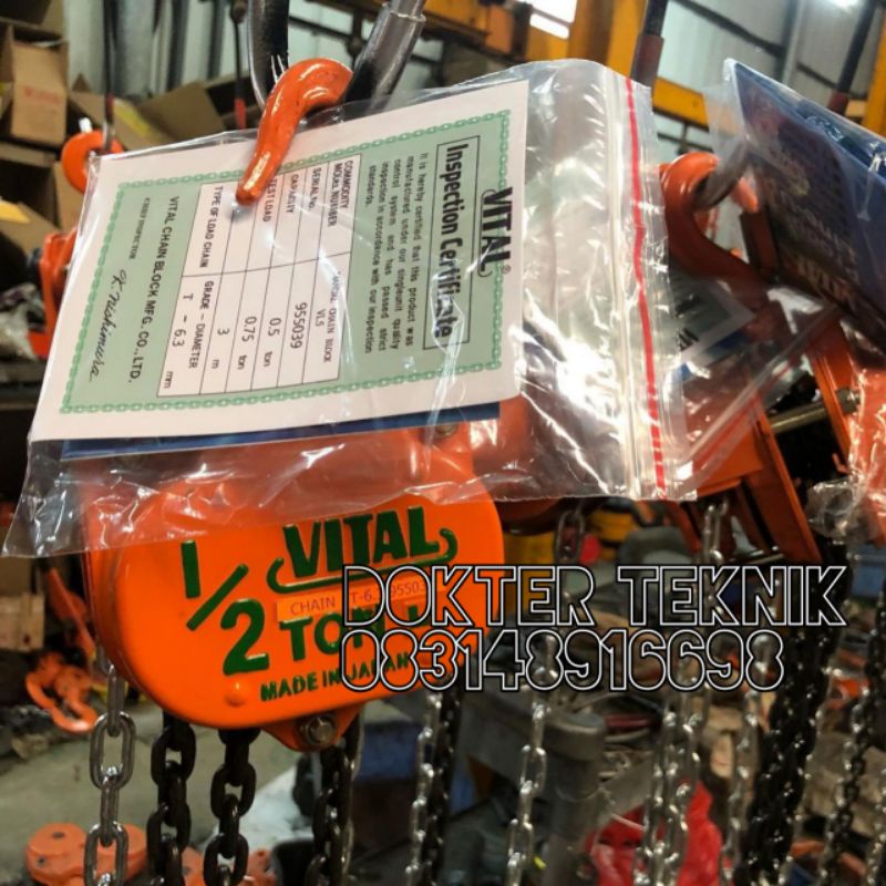 Jual Vital Chain block vital 1,5 ton x 5 meter made in japan-takel ...