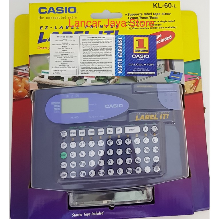 Jual TERMURAAH Label Casio Printer KL-60L Label IT KL60 Printer Label ...