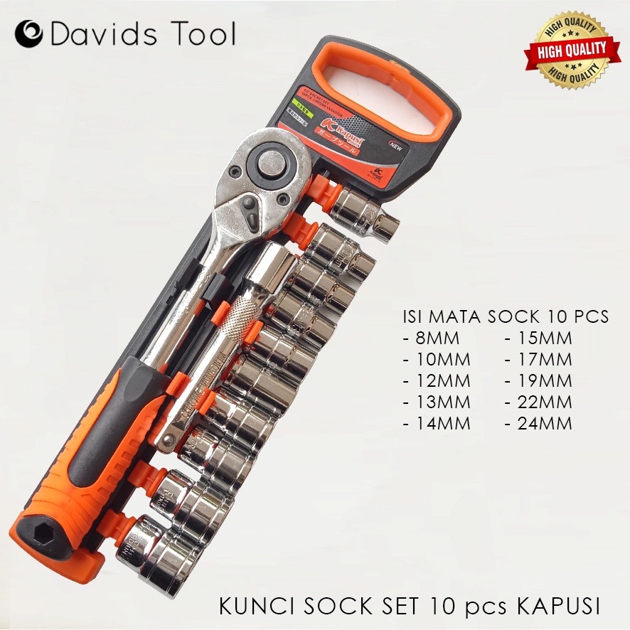 Jual Kunci Sock Set Stang Sok Shock 12 Pcs Kapusi 1/2 | Shopee Indonesia