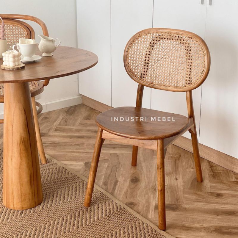 Jual Kursi Oval Rotan Retro Scandinavian - Kursi Makan Cafe Resto Harga Murah Model Terbaru ...