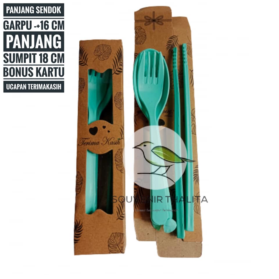 Jual Souvenir Travel Set LOKAL - Sendok Garpu Sumpit BOX LEMBARAN ...