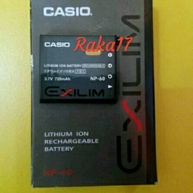 Jual BATERAI CAMERA DIGITAL CASIO EXILIM NP 60 | Shopee Indonesia