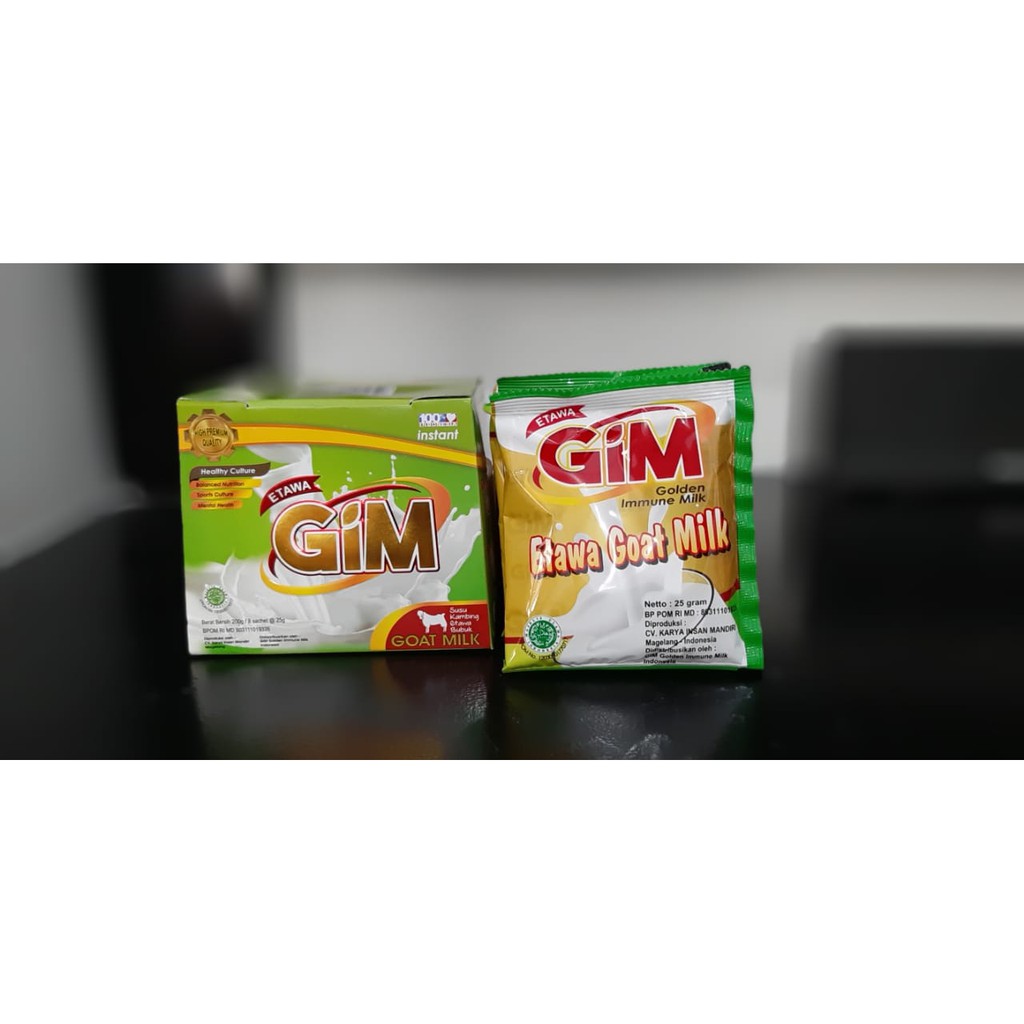Jual SUSU KAMBING ETAWA "ETAWA GIM GOAT MILK" INSTAN ( 8 SACHET @ 25g ...