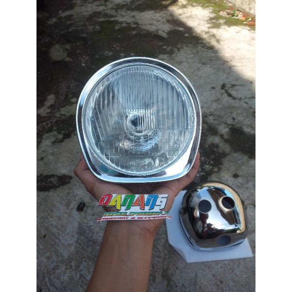 Jual Reflektor Autopal Depo Set Batok VANVAN Fanfan Van van Krum Chrome ...
