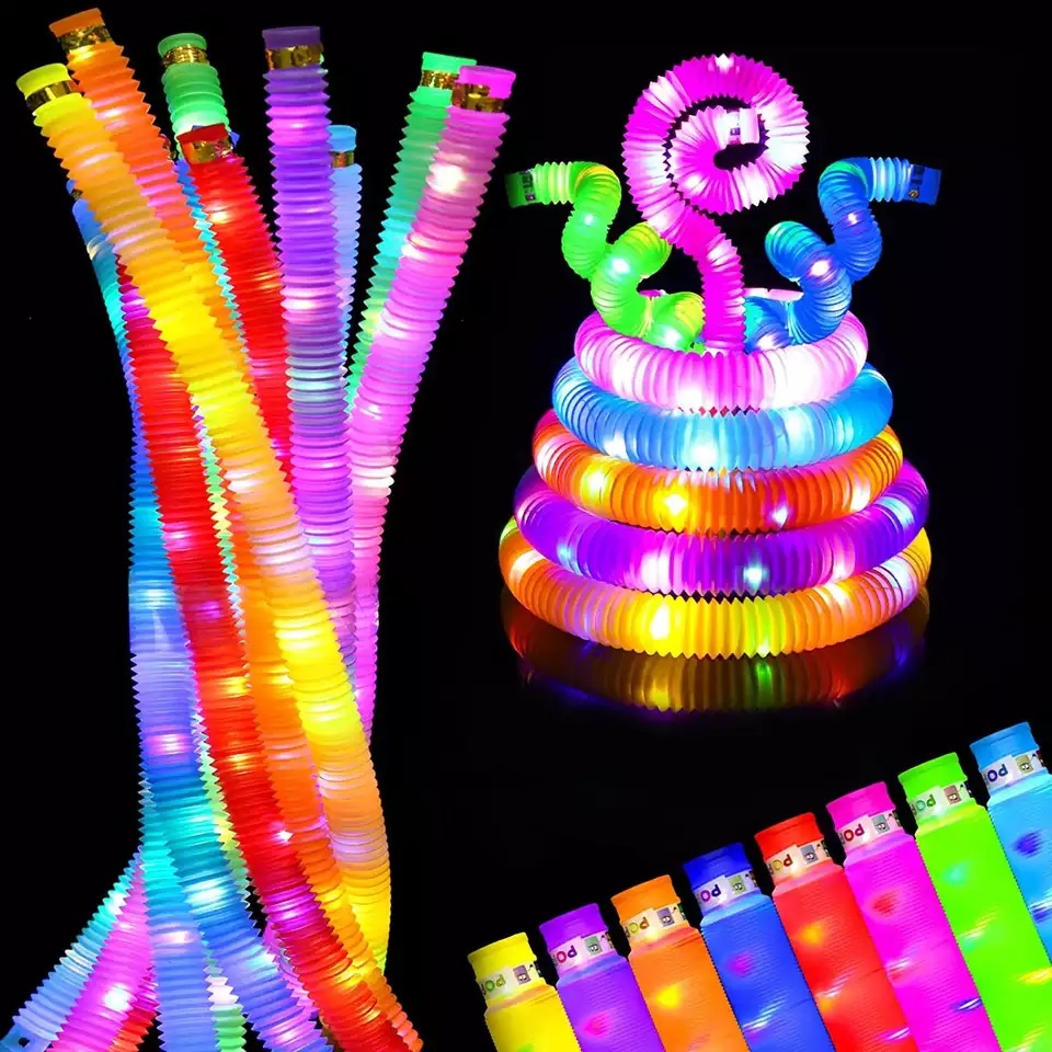 Jual Mainan Anak Viral Light Up Pop Pipes Tubes / Mainan Selang Pipa ...