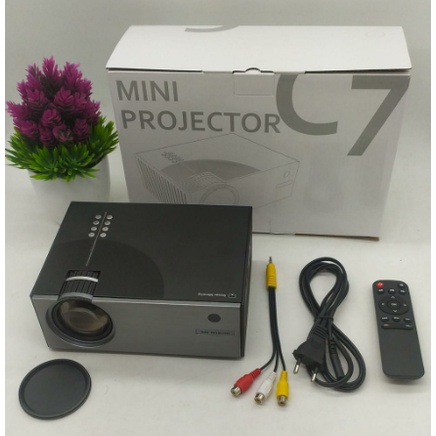Jual CHEERLUX C7 Mini LED Projector 1500 Lumens 1080P with Screen ...