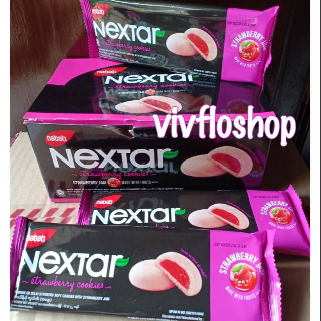 Jual Nextar Strawberry & Blueberry Cookies (Box isi 10 x 42 gram ...