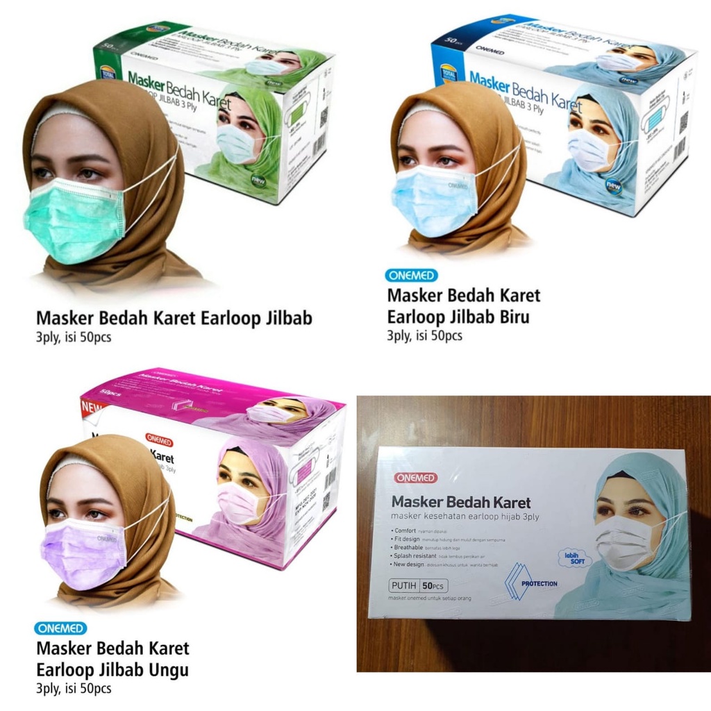 Jual Masker Headloop (Hijab) Onemed | Shopee Indonesia