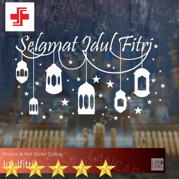 Jual Terlaris Stiker Cutting Selamat Idul Fitri Dekorasi Sticker ...