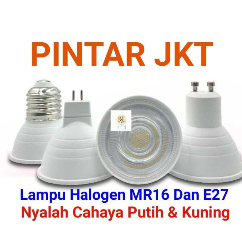 Jual Lampu Halogen LED COB 7W E27 & MR16 Cahaya Putih dan Kuning 220Volt/Spotlight | Shopee ...