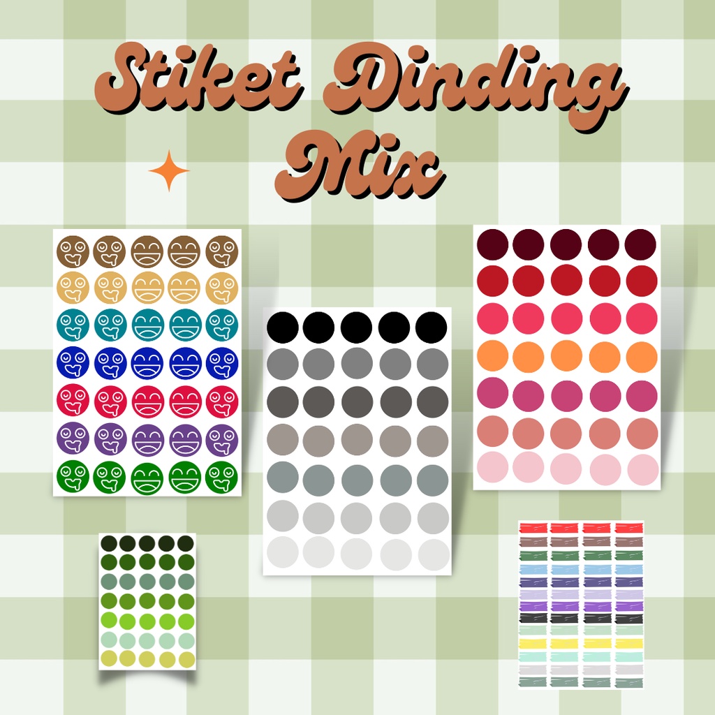 Jual Stiker bulat/Stiker dot warna macaron/ Stiker deco aethetic jurnal ...