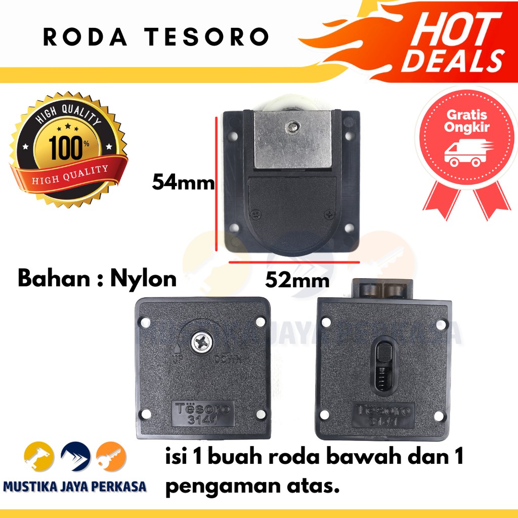 Jual Roda Sleeding Elco 329 SD 3141 Nylon Wheel Plastik Roda Sliding ...