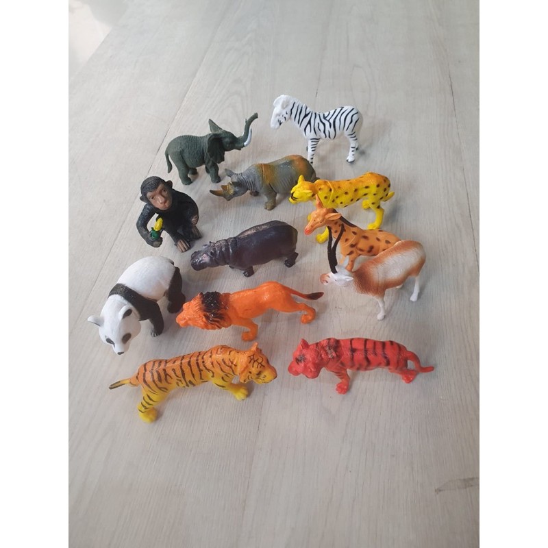 Jual TERBARU MAINAN HEWAN KARET SET ISI 12 PCS WILD ANIMALS | Shopee ...