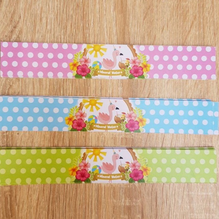 Jual Label Aqua Botol 330 ml MINIM 25 PCS Air Mineral Custom Printable ...