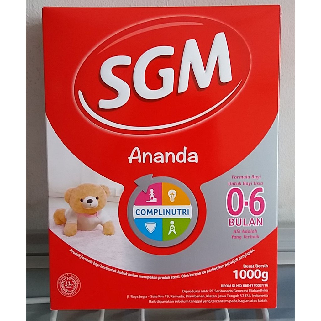 Jual SGM Ananda 0-6 bulan 1000 gram | Shopee Indonesia