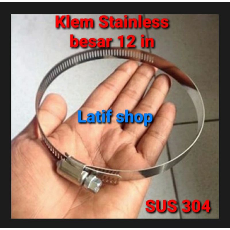 Jual Klem stainless 12 in .klem flexible ducting. klem pipa exhaust ...