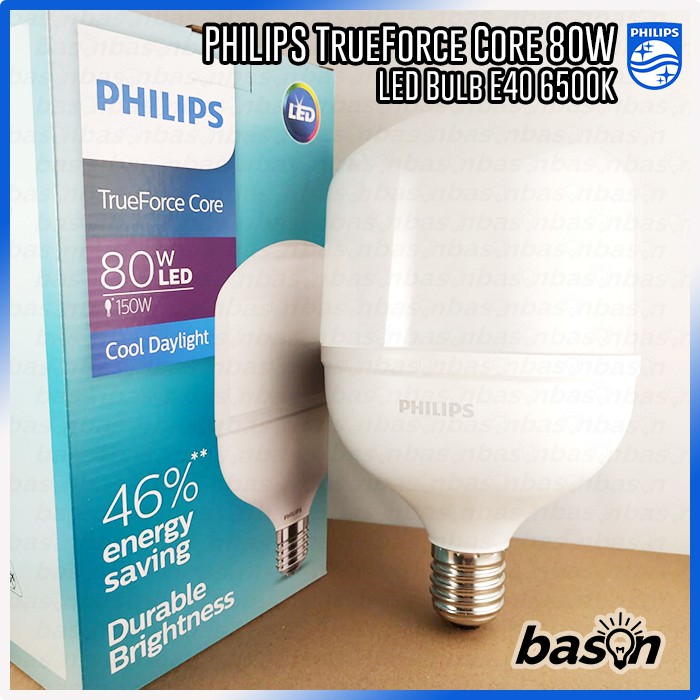 Jual PHILIPS TrueForce Core HB LED Bulb 80W E40 - 6500K Putih | Shopee ...