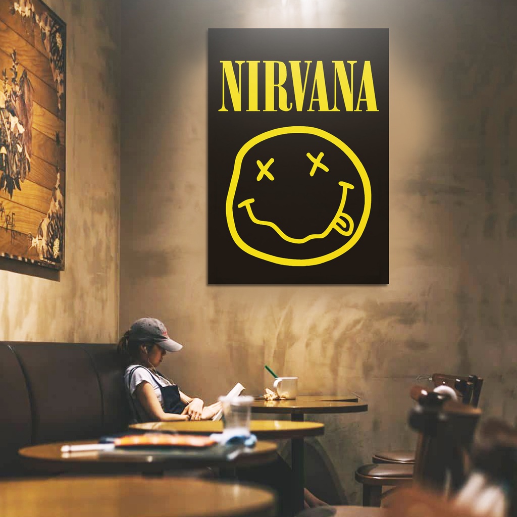Jual Poster Besar Logo NIRVANA Band Musik Rock Hiasan Dinding Wall ...