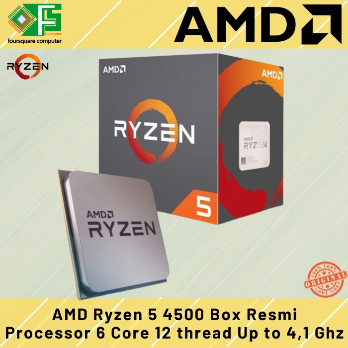 Jual Processor AMD Ryzen 5 4500 Box Resmi 6 Core 12 threads Up to 4.1 Ghz | Shopee Indonesia