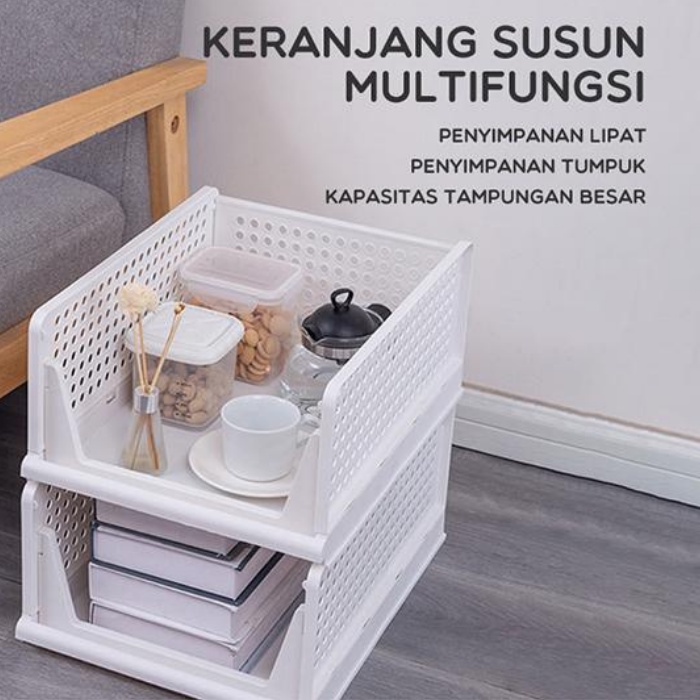 Jual Rak Susun Plastik Serbaguna - Rak Laci Lipat Multifungsi - Rak ...