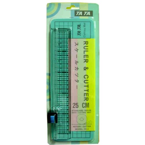 Jual TA TA Ruler & Cutter 25cm RC-2 with Cutting Mat / Pemotong kertas ...