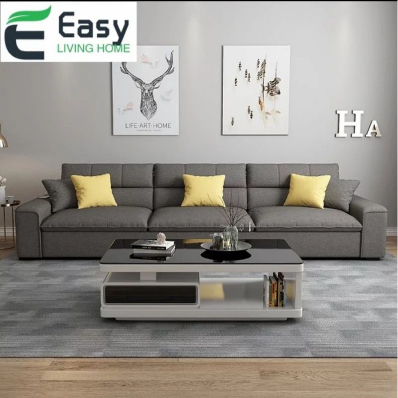 Jual Sofa 3 seater minimalis satu set dengan meja | Shopee Indonesia