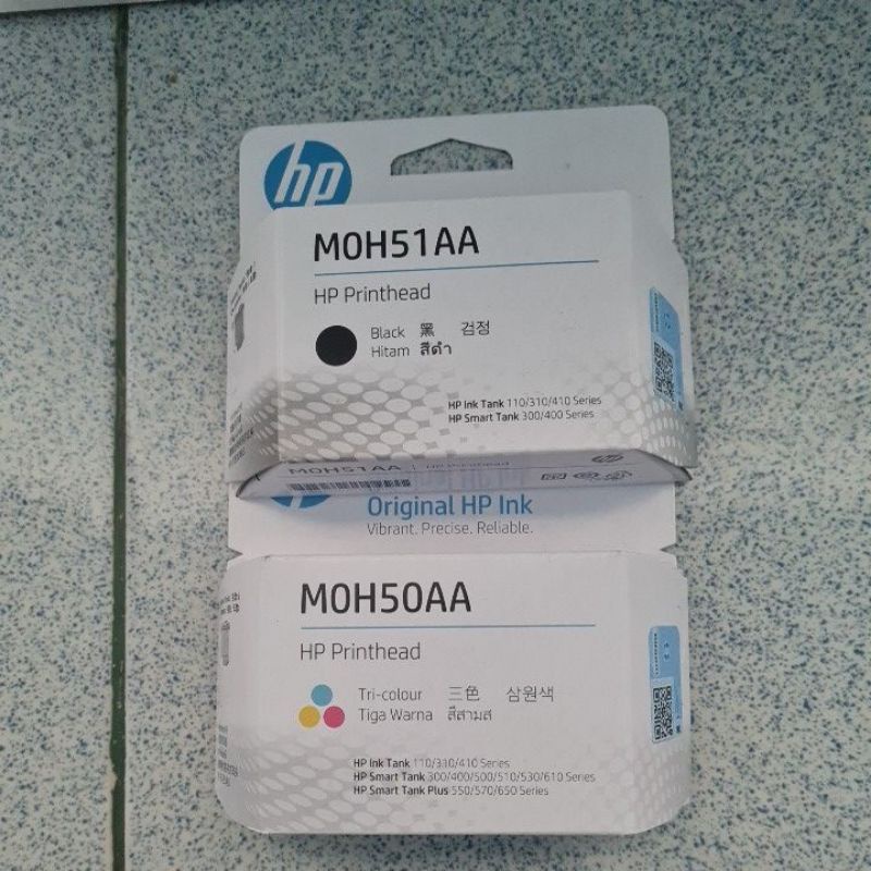 Jual Printhead hp MOH51AA Black + MOH50AA Colour Original for tank ...
