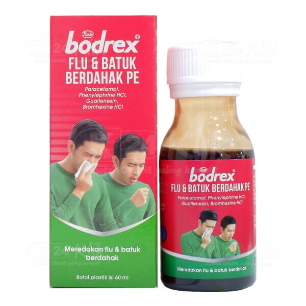 Jual BODREX FLU DAN BATUK BERDAHAK PE SYR 60 ML | Shopee Indonesia