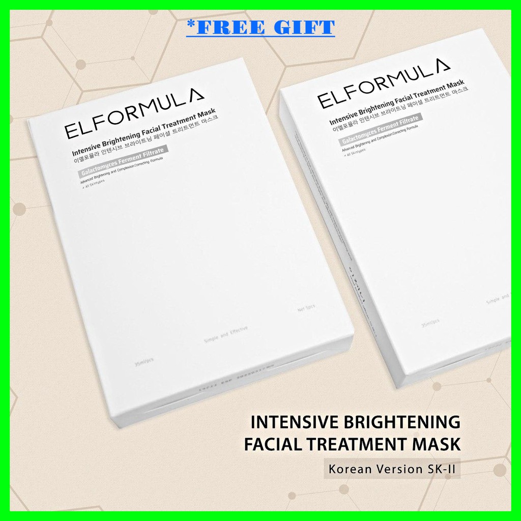Jual ELFORMULA Intensive Brightening Facial Treatment mask (5 Sheet ...