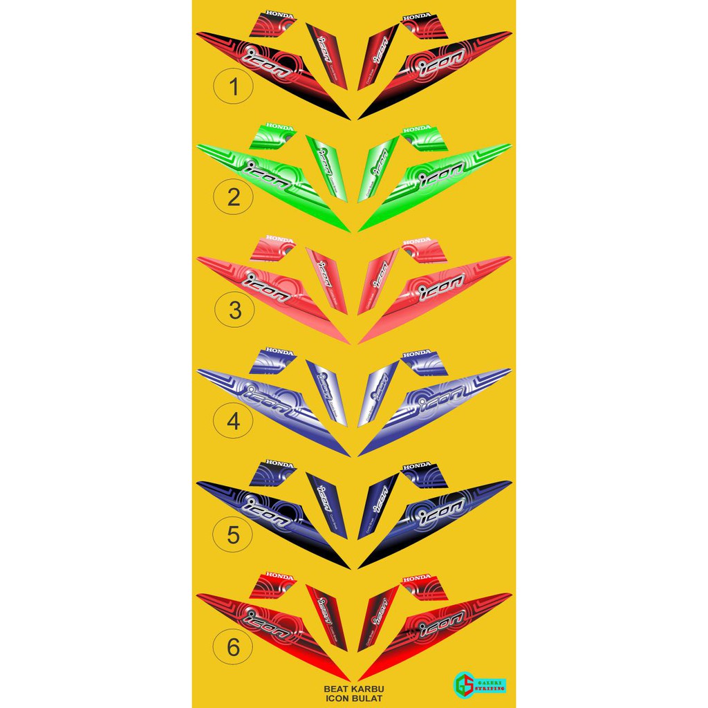 Jual Stiker Striping Beat Karbu Icon Bulat | Shopee Indonesia