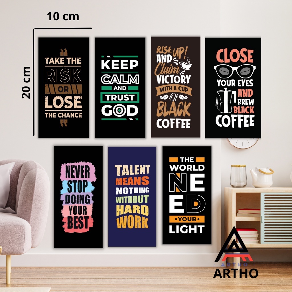 Jual Artho - hiasan dinding quotes (10x20cm) - poster dinding aesthetic ...