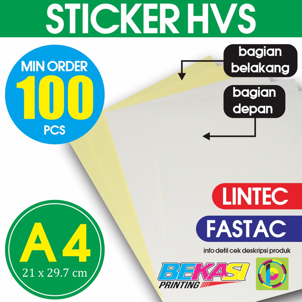 Jual Kertas Stiker HVS A4 21 x 29,7 cm Doft / Dove 1 Pack Isi 100 ...