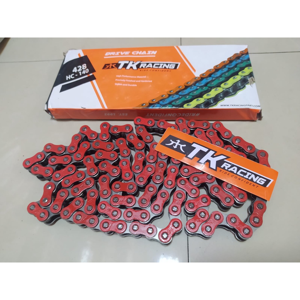 Jual RANTAI TK RACING 428-140L MERAH TK BRIGHT ORIGINAL RANTAI 428-140L ...