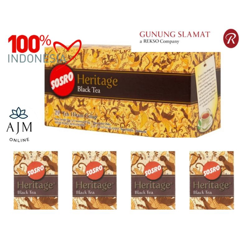 Jual Sosro Teh Celup Heritage Black Tea 25 Bags | Shopee Indonesia