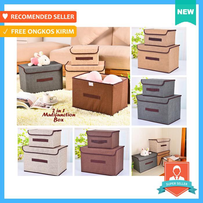 Jual Kotak Karton - 2 In 1 Multifunction Box Motif Polos (1 Set Isi 2 ...