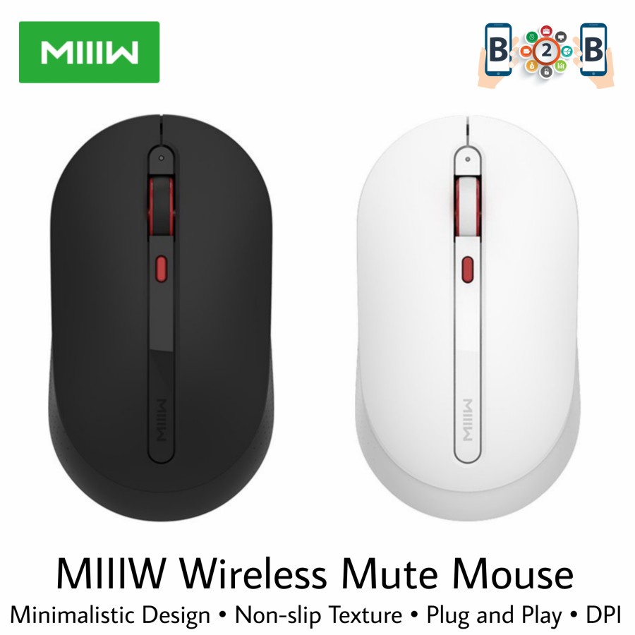 Jual MIIIW Wireless Mute Mouse Plug and Play 1000 DPI | Shopee Indonesia