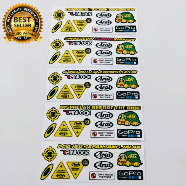 Jual warning stiker helm visor kaca helm ARAI BERKUALITAS TERMURAH | Shopee Indonesia