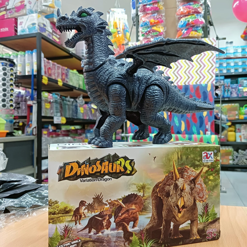 Jual Mainan Elektrik Anak Cowok Robot Dinosaurus DRAGON - Sapi Perah ...