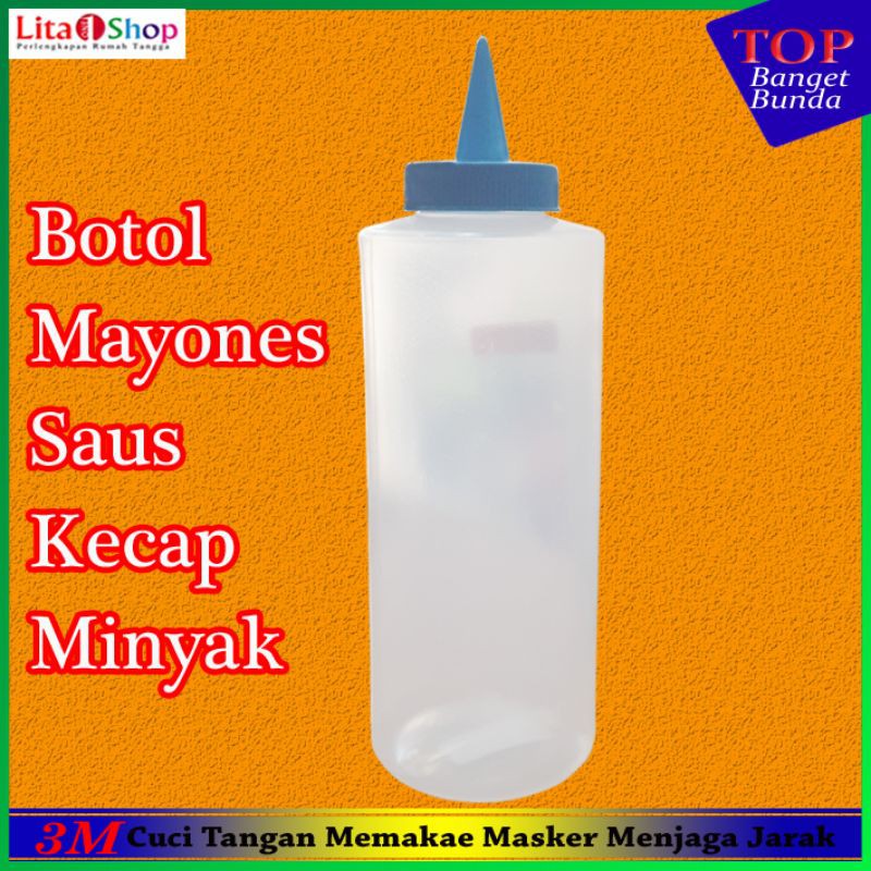 Jual Botol Plastik Mayonaise,Saus,Kecap,Minyak, 500ml | Shopee Indonesia